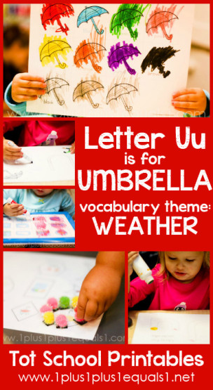Tot School ~ Letter Uu and Monsters - 1+1+1=1