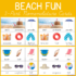 Beach Montessori Printables - FREE 3 Part Cards - 1+1+1=1