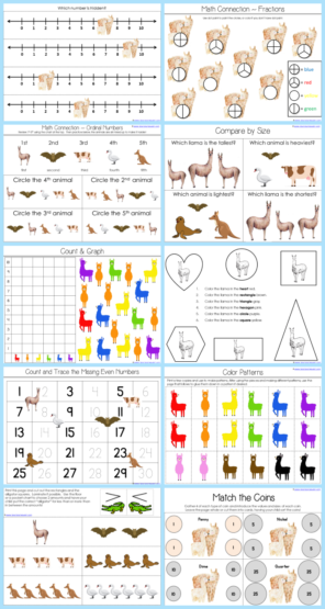 Is Your Mama a Llama - Kindergarten Literature Unit - 1+1+1=1