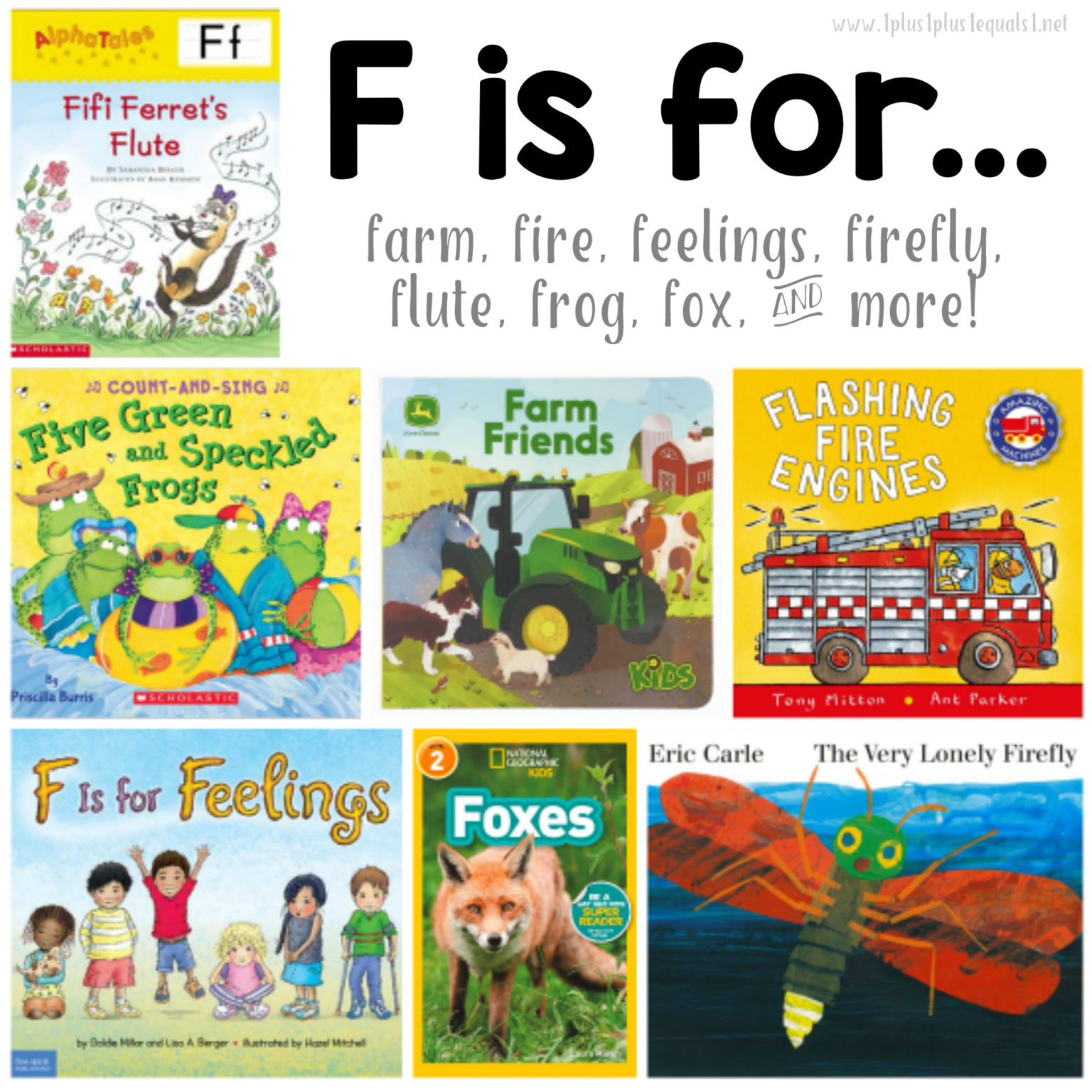 Letter F Printables, Books, & More - 1+1+1=1