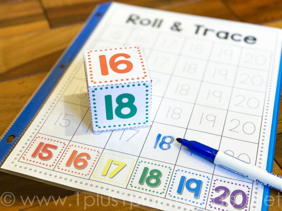 Roll and Trace Numbers 1-20 - 1+1+1=1