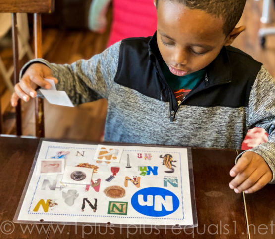 Kindergarten at Home ~ Letter N, Reading, Math, & More! - 1+1+1=1