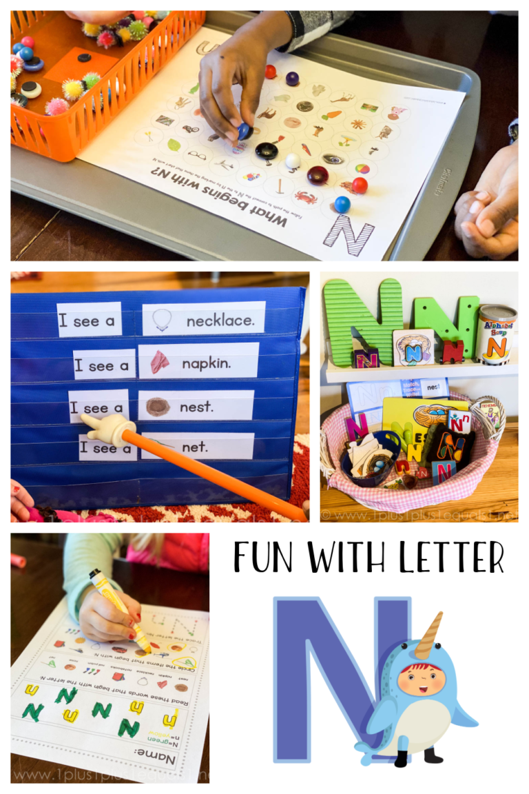 Kindergarten at Home ~ Letter N, Reading, Math, & More! - 1+1+1=1