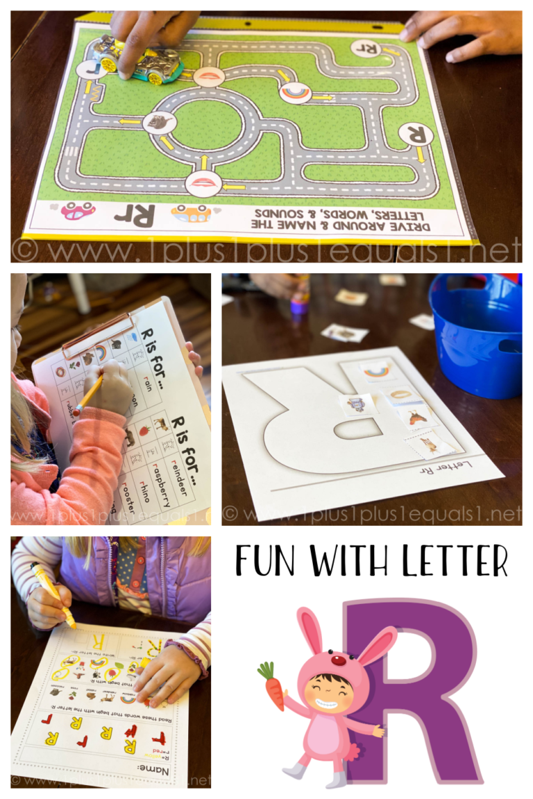 Kindergarten at Home ~ Letter R, Reading, Math, & More! - 1+1+1=1