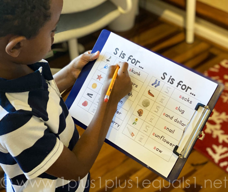 Kindergarten at Home ~ Letter S, Reading, Math, & More! - 1+1+1=1