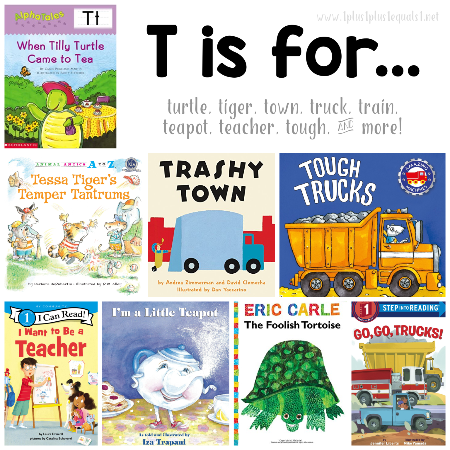 Letter T Printables, Books, & More - 1+1+1=1