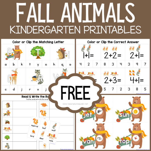Kindergarten Printables Archives - 1+1+1=1