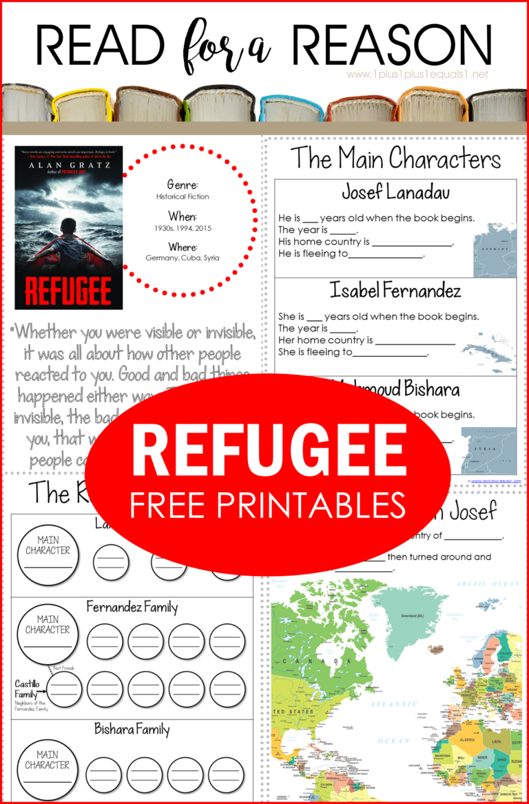 Refugee Book Printables - 1+1+1=1