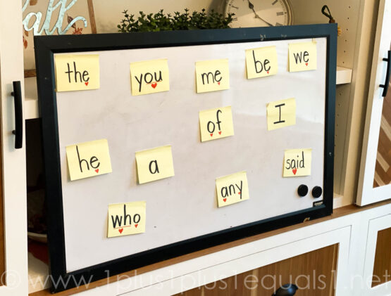 Sticky Note Word Hunt - 1+1+1=1