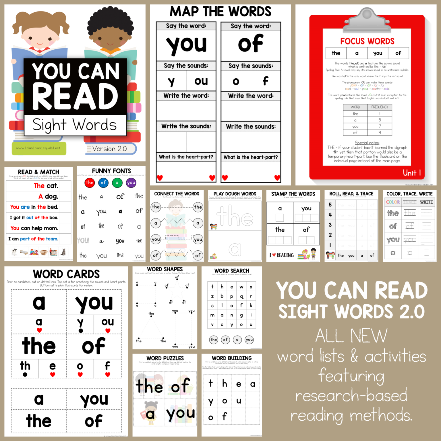 Sticky Note Word Hunt - 1+1+1=1
