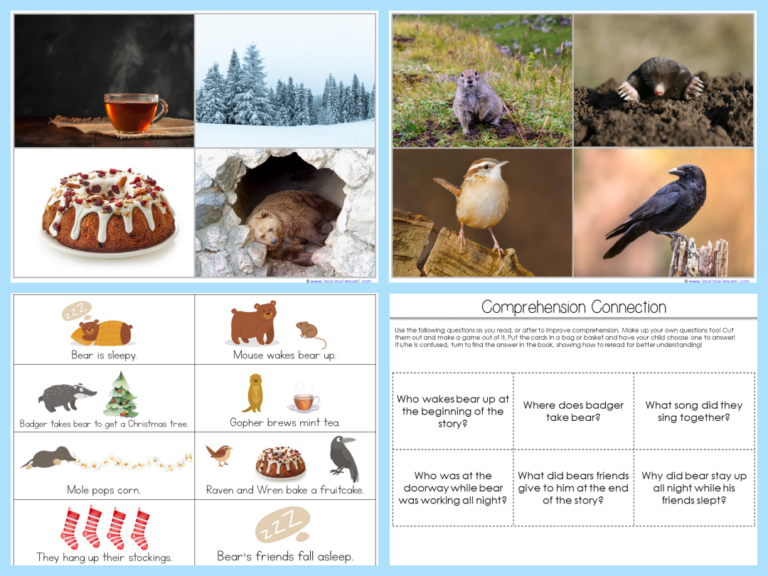 Bear Stays Up for Christmas Kindergarten Literature Unit - 1+1+1=1