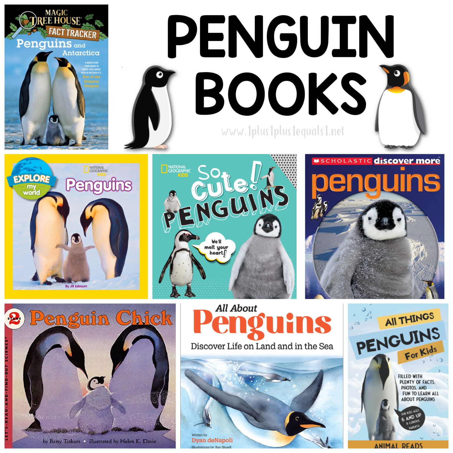Let's Explore Penguins ~ A Penguin Unit Study for Kids - 1+1+1=1