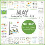 Pond Theme Kindergarten No Prep Printable Activity Pack for May - 1+1+1=1