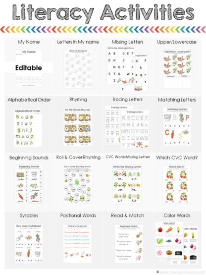 Garden Theme Kindergarten No Prep Activity Pack for June - 1+1+1=1