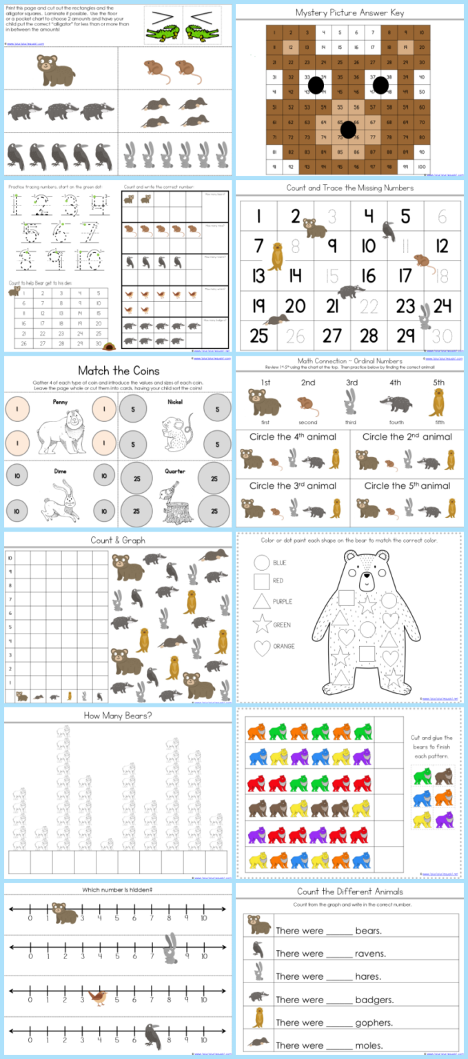 Bear Wants More Kindergarten Literature Unit - 1+1+1=1