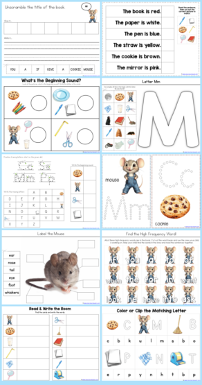 If You Give a Mouse a Cookie Kindergarten Literature Unit - 1+1+1=1
